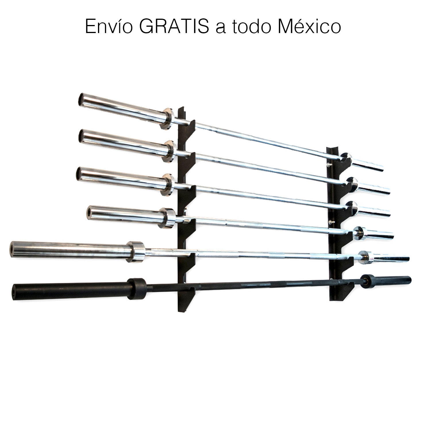 Rack de pared para 6 barras – Funcional Shop